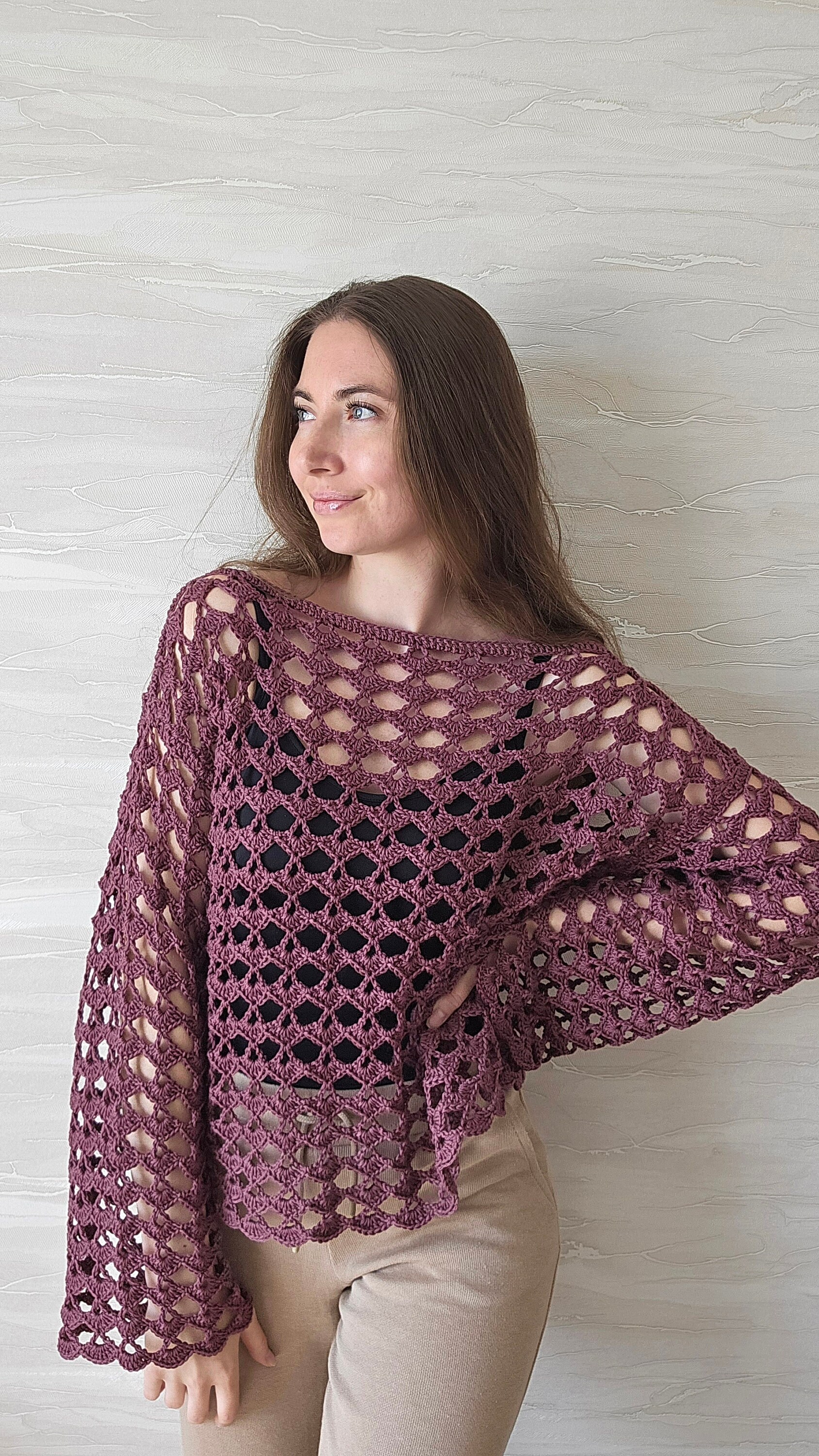 Crochet Modern Top, Crochet Lace Top, Crochet Blouse for Woman ...