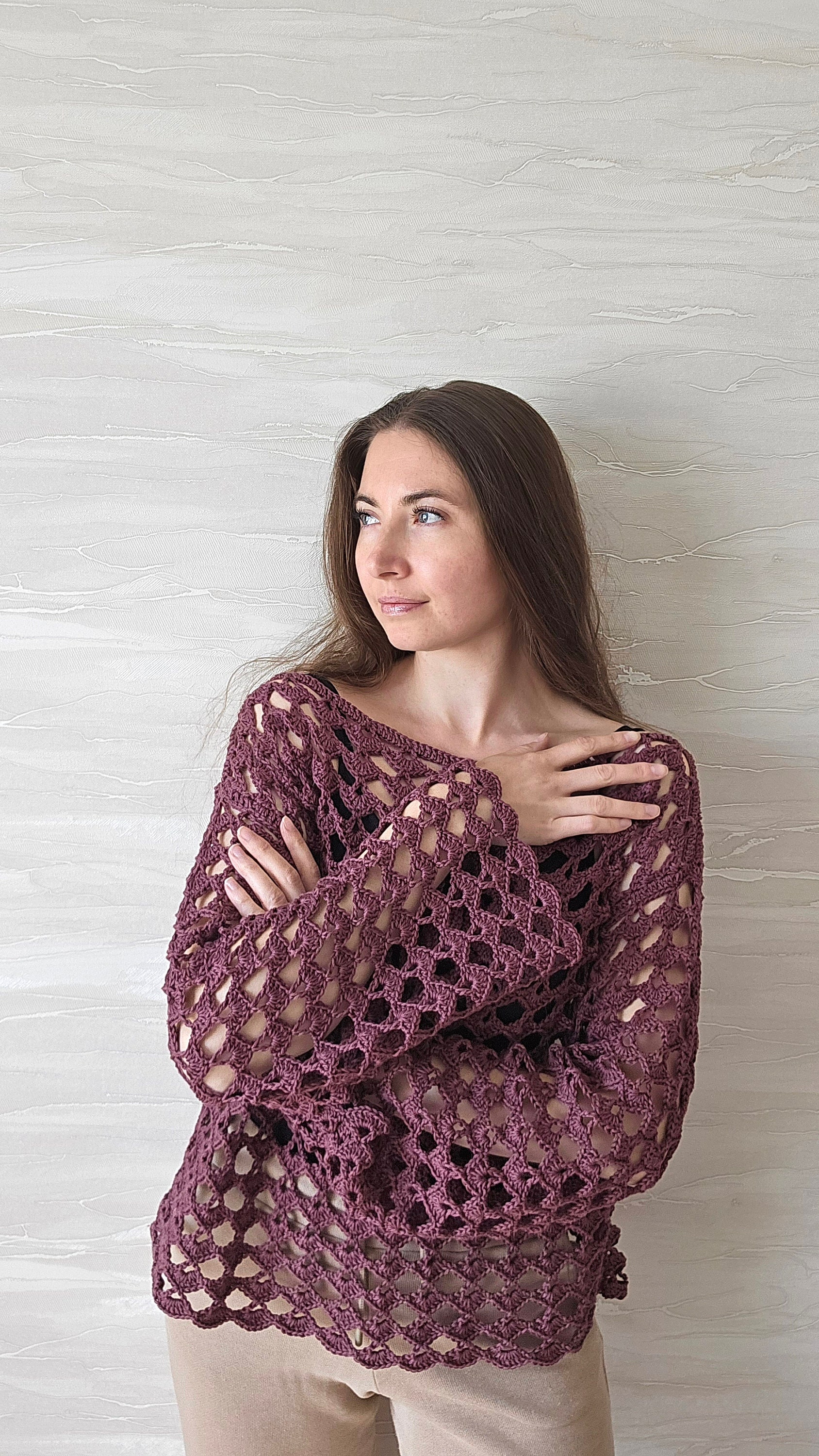 Crochet Modern Top, Crochet Lace Top, Crochet Blouse for Woman ...