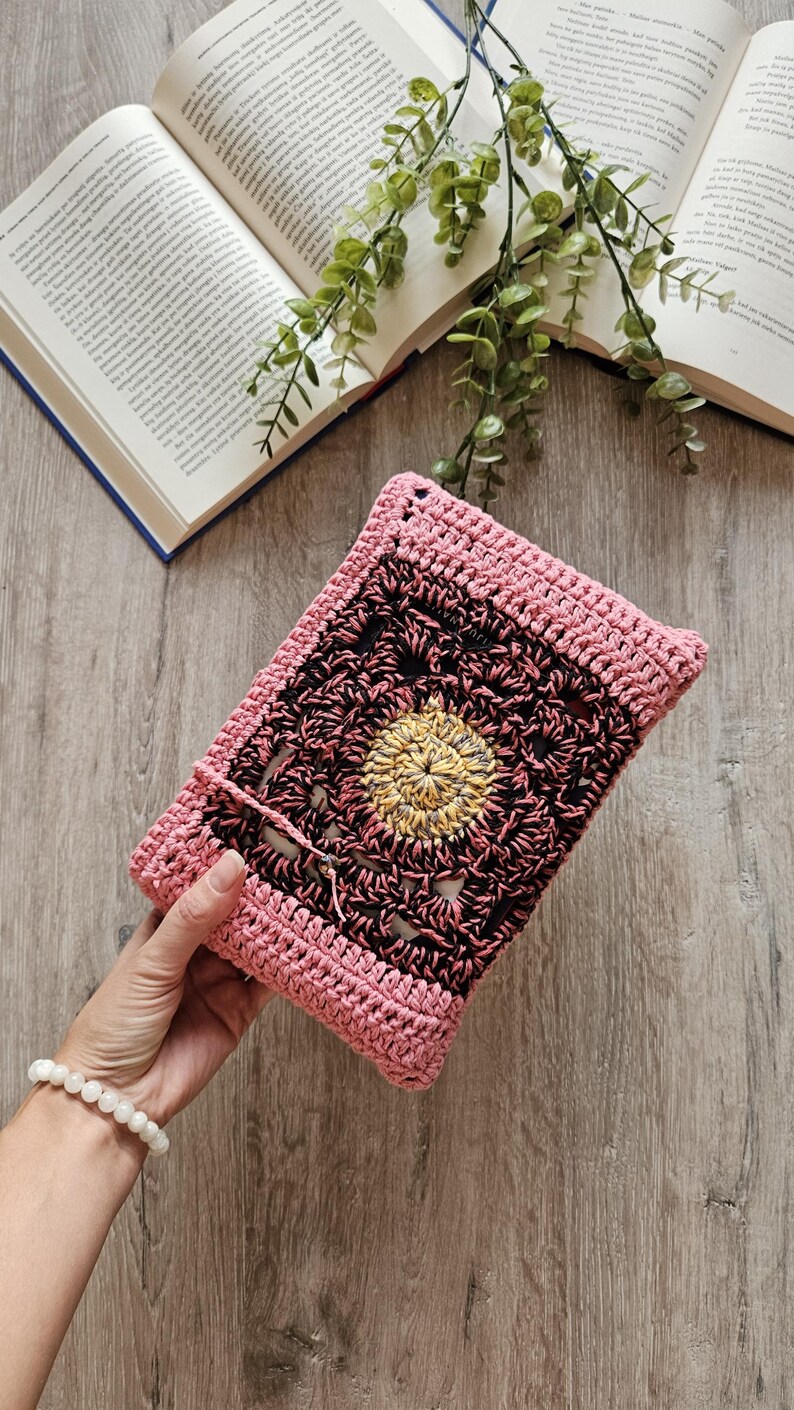 Crochet Notebook Case, Crochet Book Sleeve, Handmade Crochet Book ...