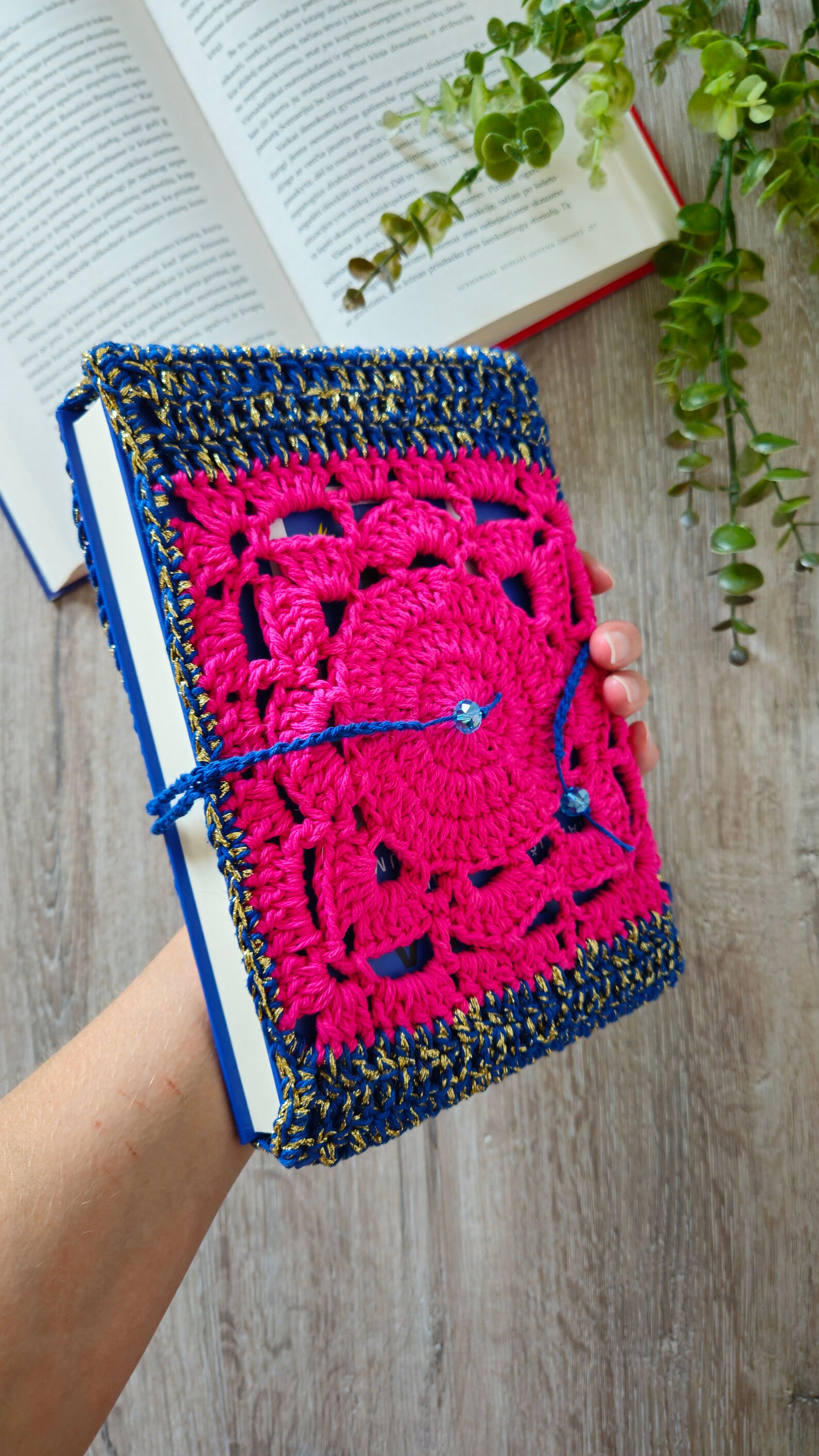 Crochet Bookmark Case, Crochet Book Sleeve, Handmade Crochet Book Cover ...