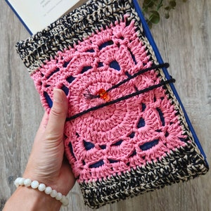 Crochet Bookmark Case, Crochet Book Sleeve, Handmade Crochet Book Cover ...