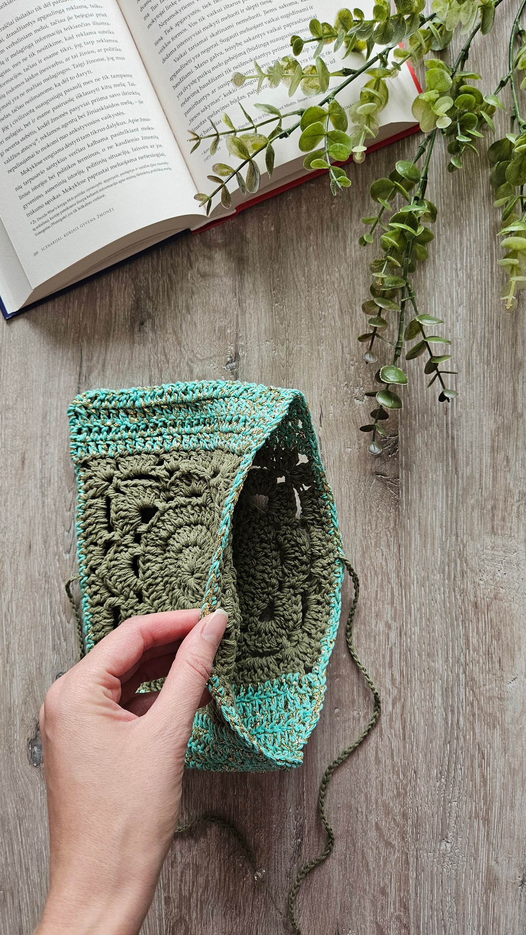 Crochet Bookmark Case, Crochet Book Sleeve, Handmade Crochet Book Cover ...