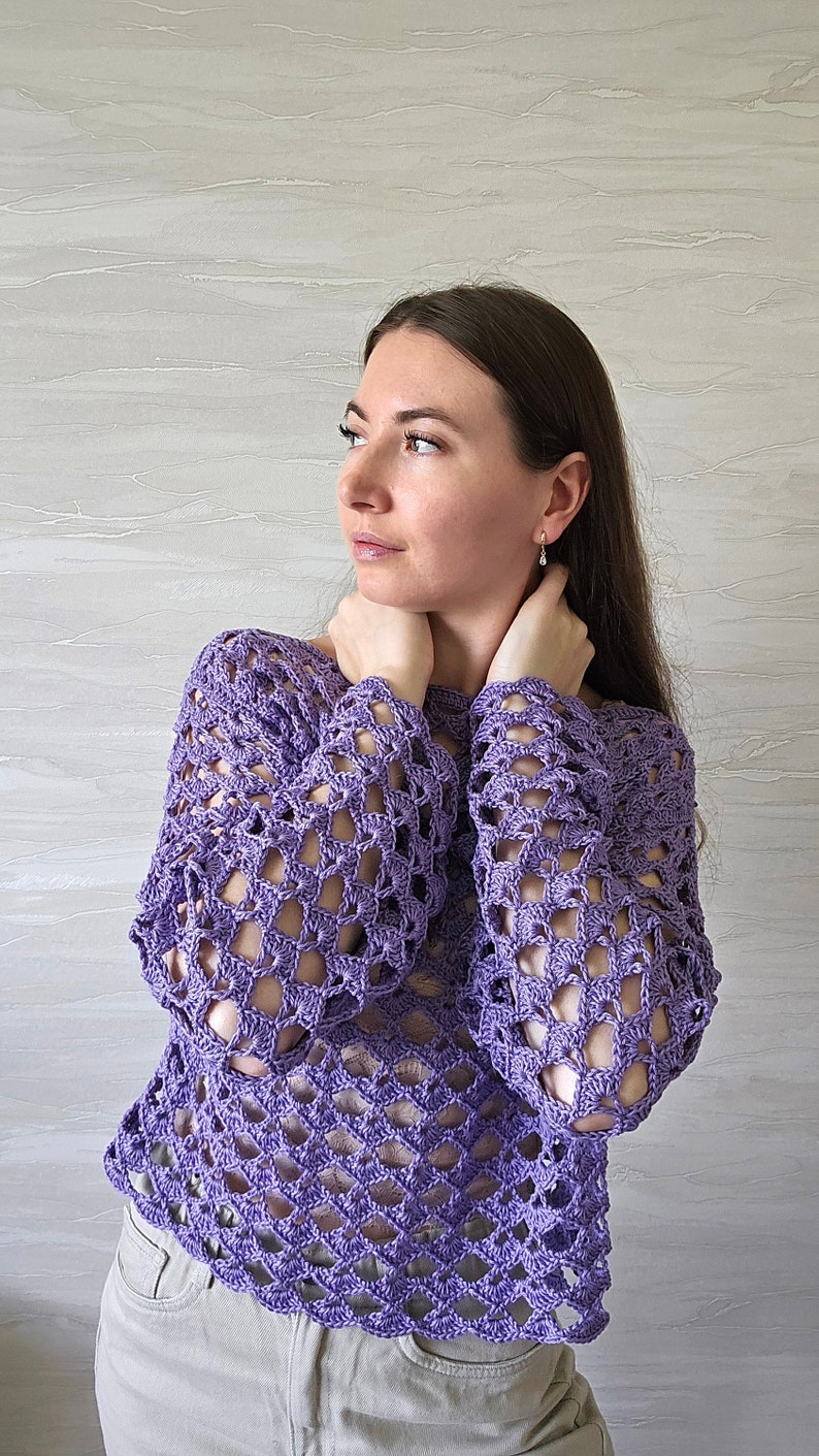 Crochet Top for Woman, Crochet Blouse, Handmade Crochet Elegant Top ...