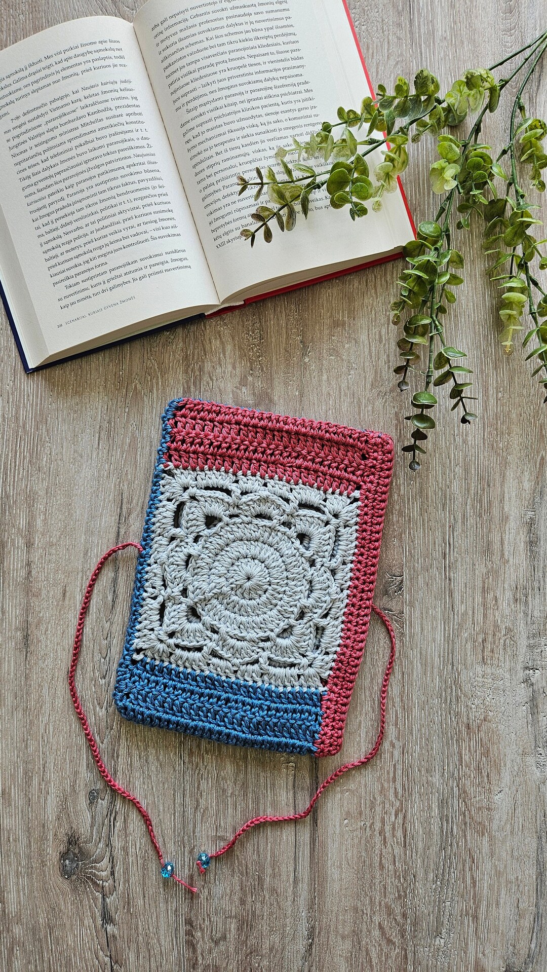 Crochet Book Cozy Case, Handmade Crochet Book Sleeve, Crochet Notebook ...
