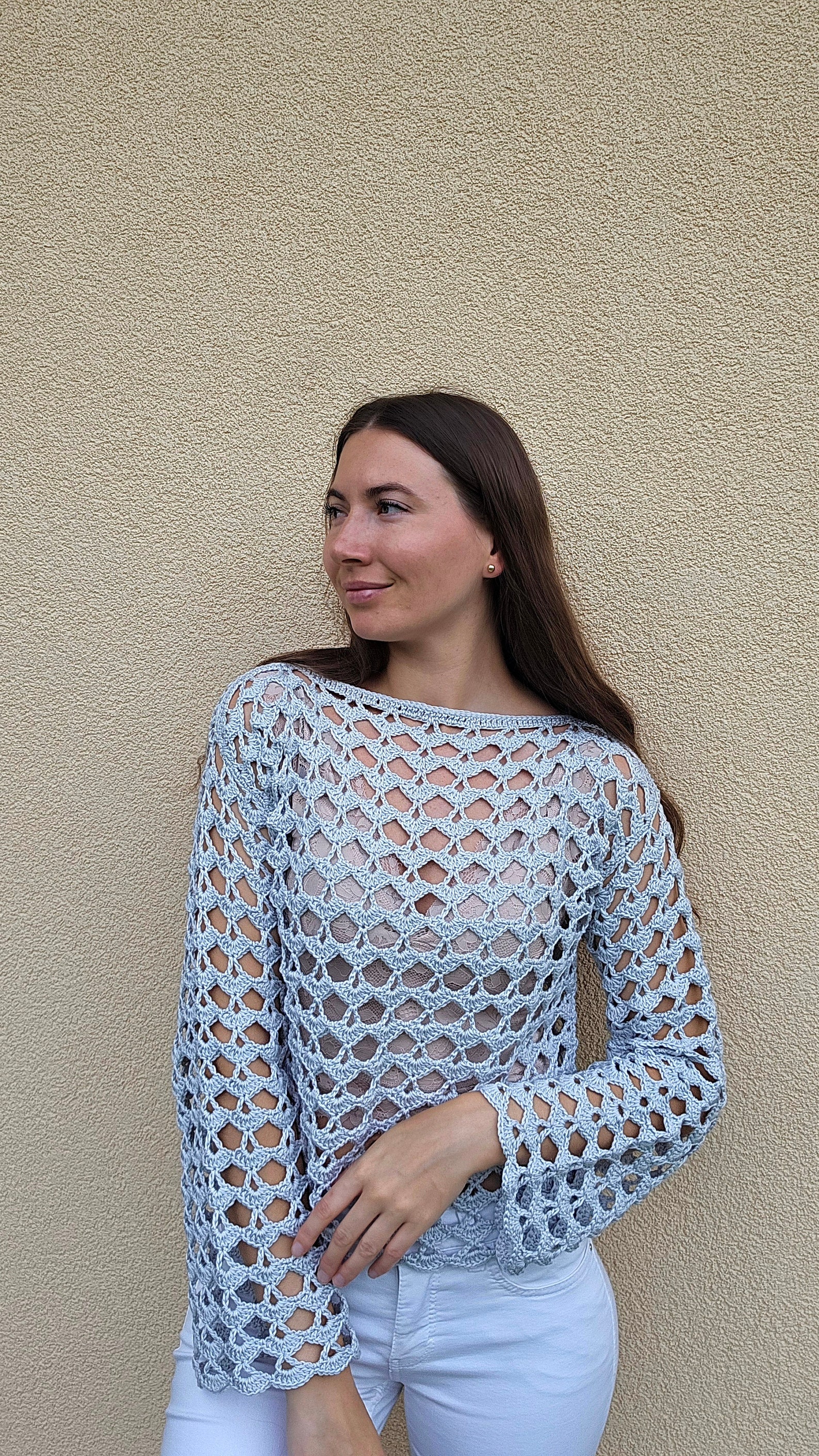 Crochet Woman Top, Crochet Summer Top, Crochet Blouse for Her, Handmade ...