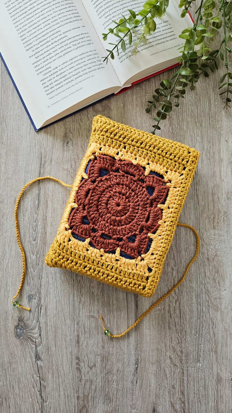Crochet Bookmark Case, Crochet Book Sleeve, Handmade Crochet Book Cover ...