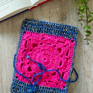 Crochet Bookmark Case, Crochet Book Sleeve, Handmade Crochet Book Cover ...