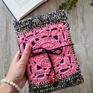 Crochet Bookmark Case, Crochet Book Sleeve, Handmade Crochet Book Cover ...