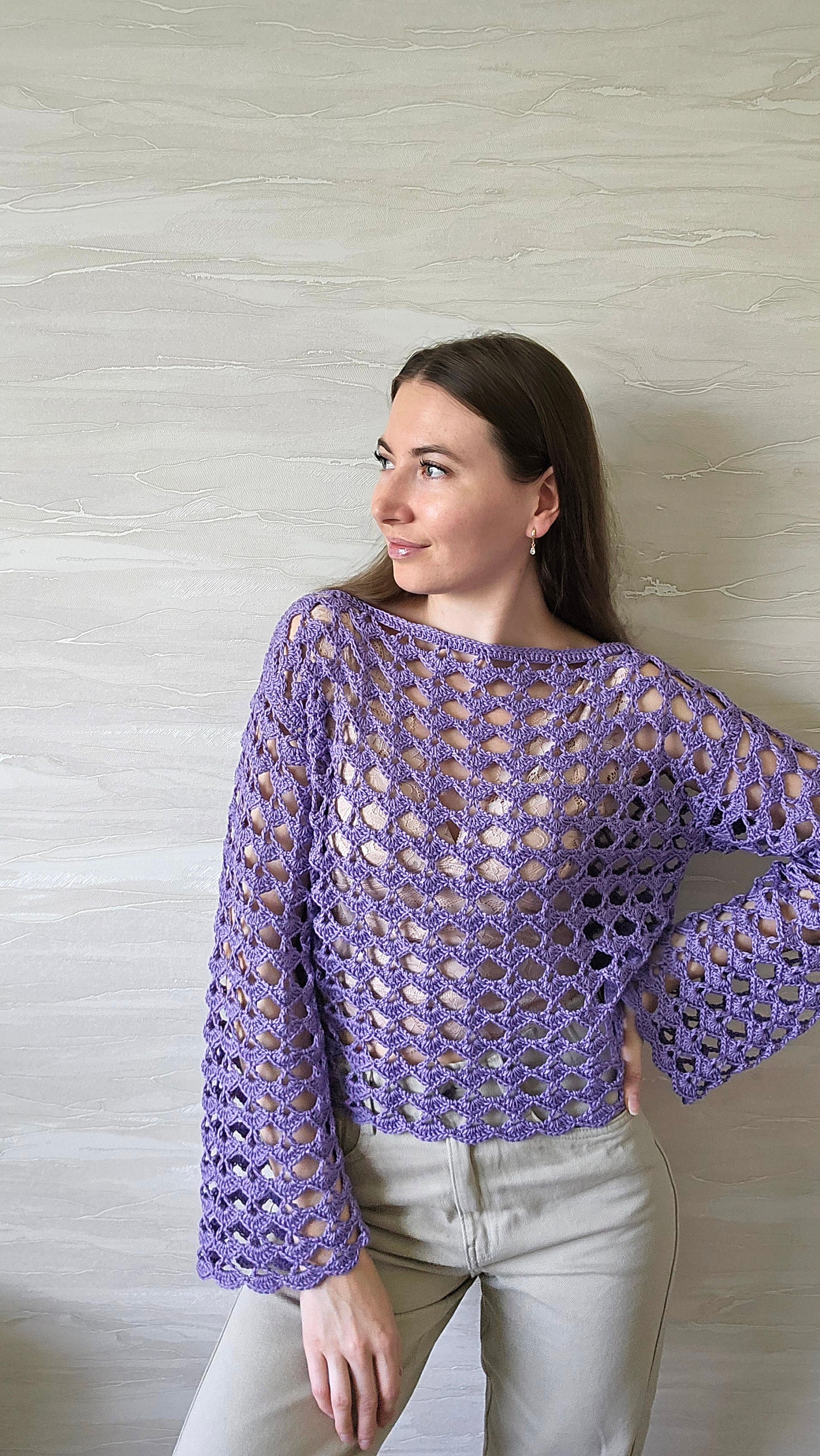 Crochet Top for Woman, Crochet Blouse, Handmade Crochet Elegant Top ...