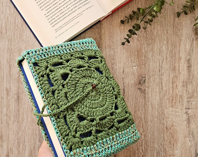 Crochet Bookmark Case, Crochet Book Sleeve, Handmade Crochet Book Cover ...