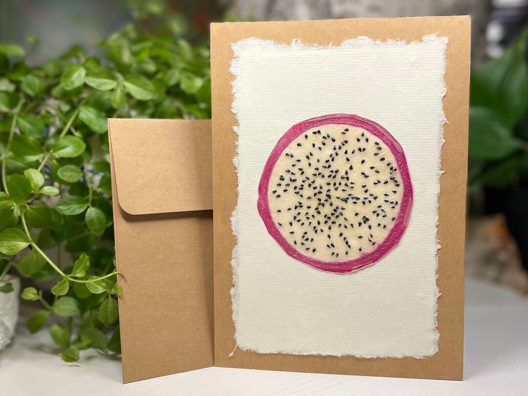 Real Dried Fruit Greeting Card Blank 5 X 7 Card With Envelope - Etsy
