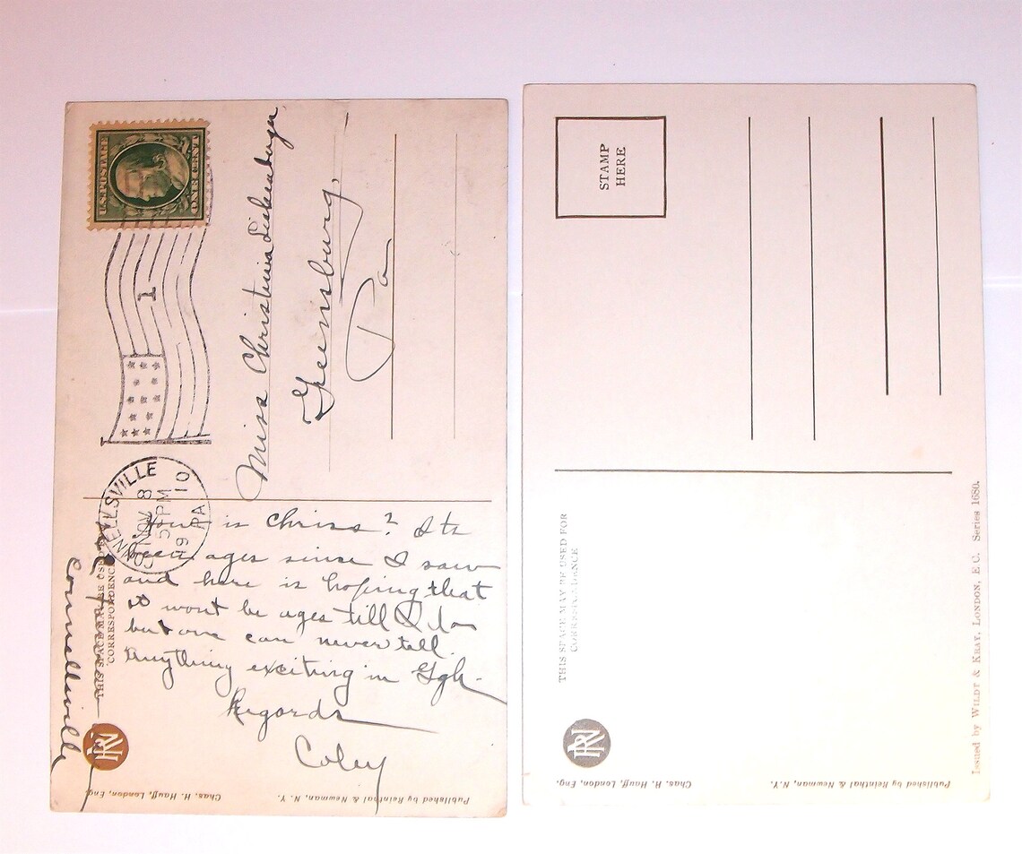 P. Boileau Postcards of "peggy" Set of Two - Etsy