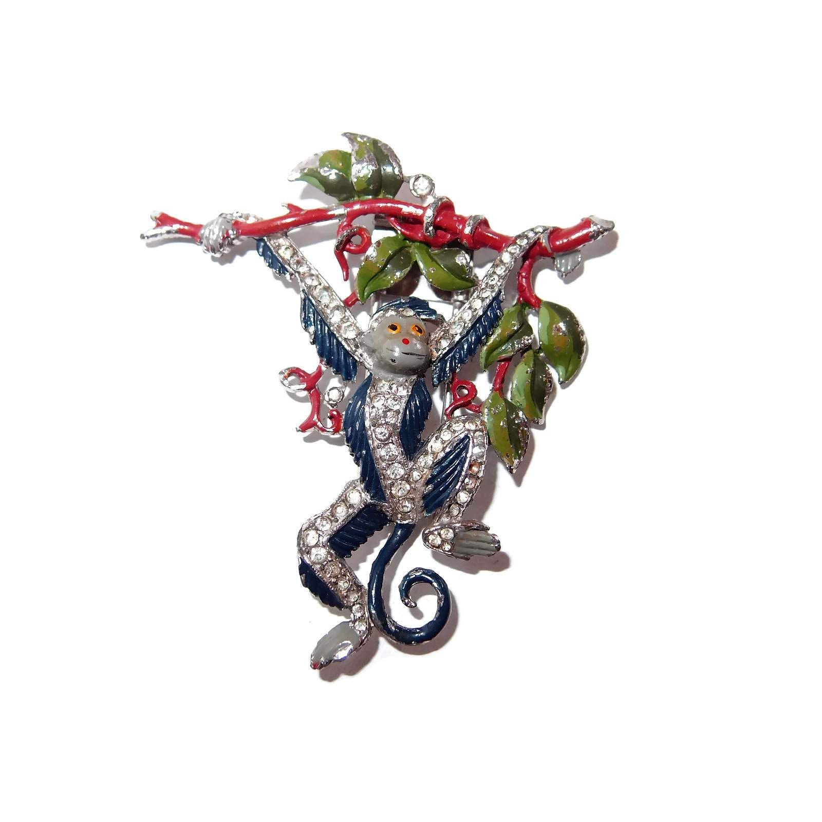 Iconic Trifari Dangling Monkey Clip 1939 by Alfred Philippe - Etsy