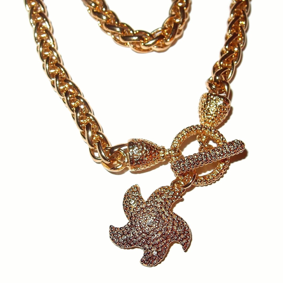 Starfish Designer Toggle Chain Necklace - Etsy