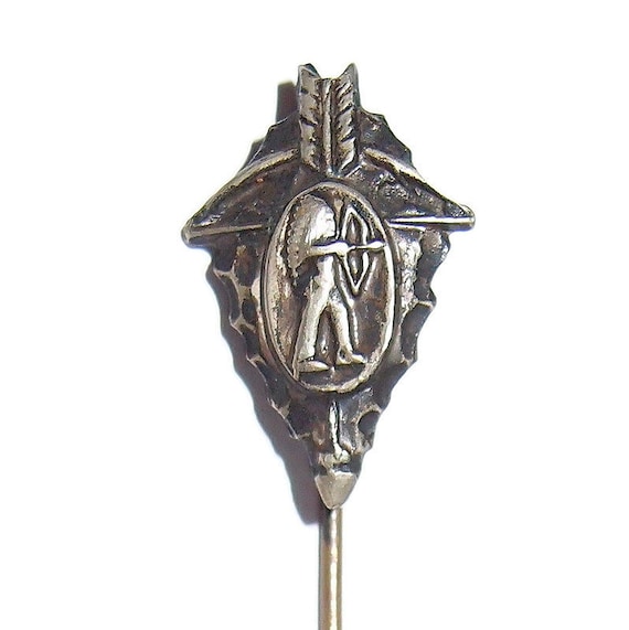 Native American Indian Tie Pin, Stick Pin Bow and Arr… - Gem