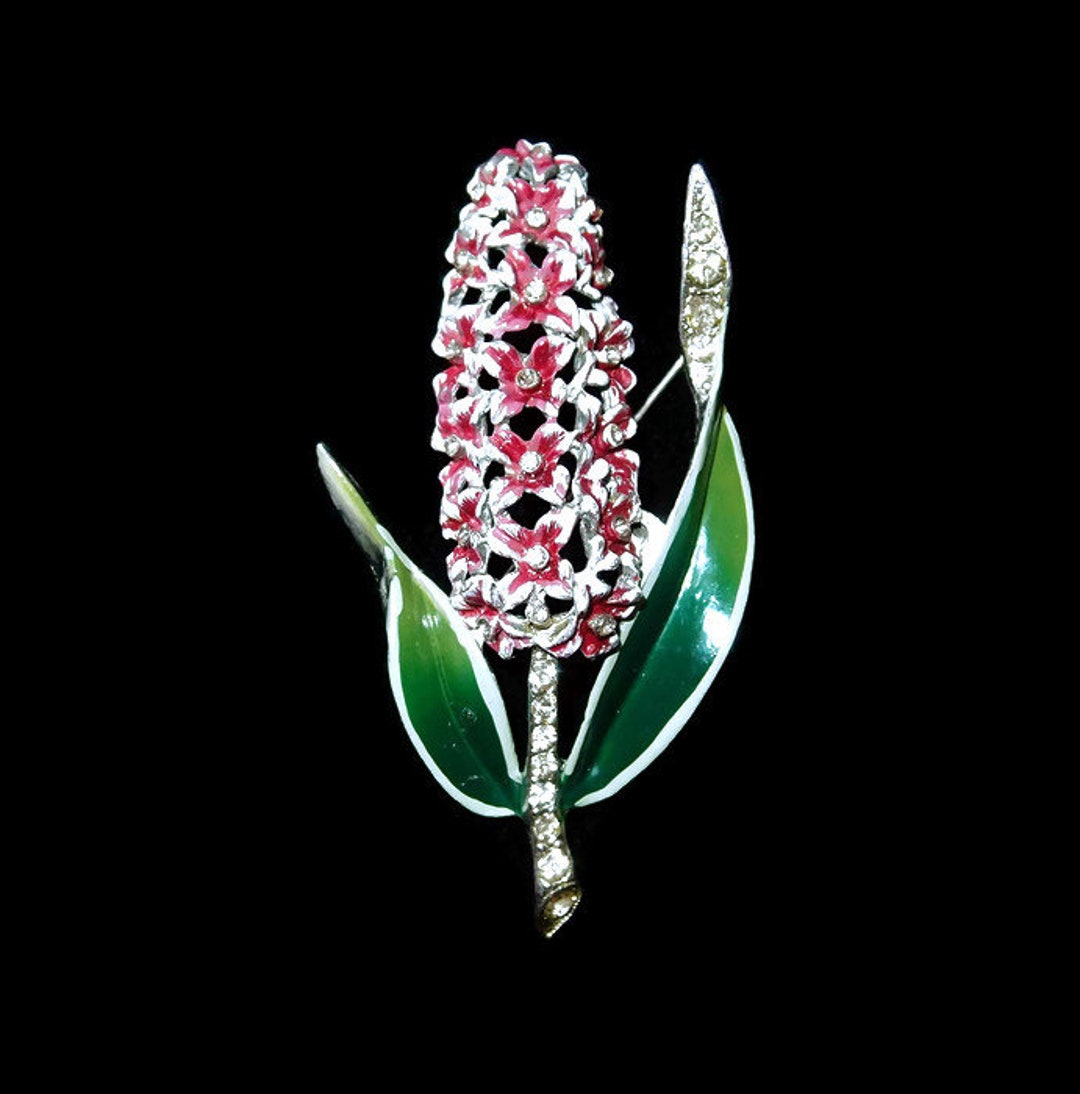 Enamel CORO Hyacinth Brooch 1941 - Etsy