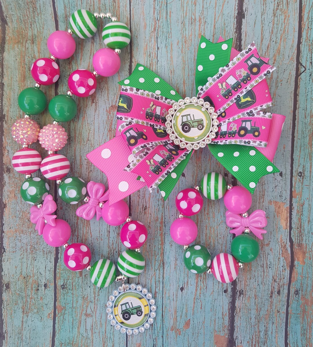 Tractor Hair Bow Fall Hair Bow Tractor Bow Tractor - Etsy