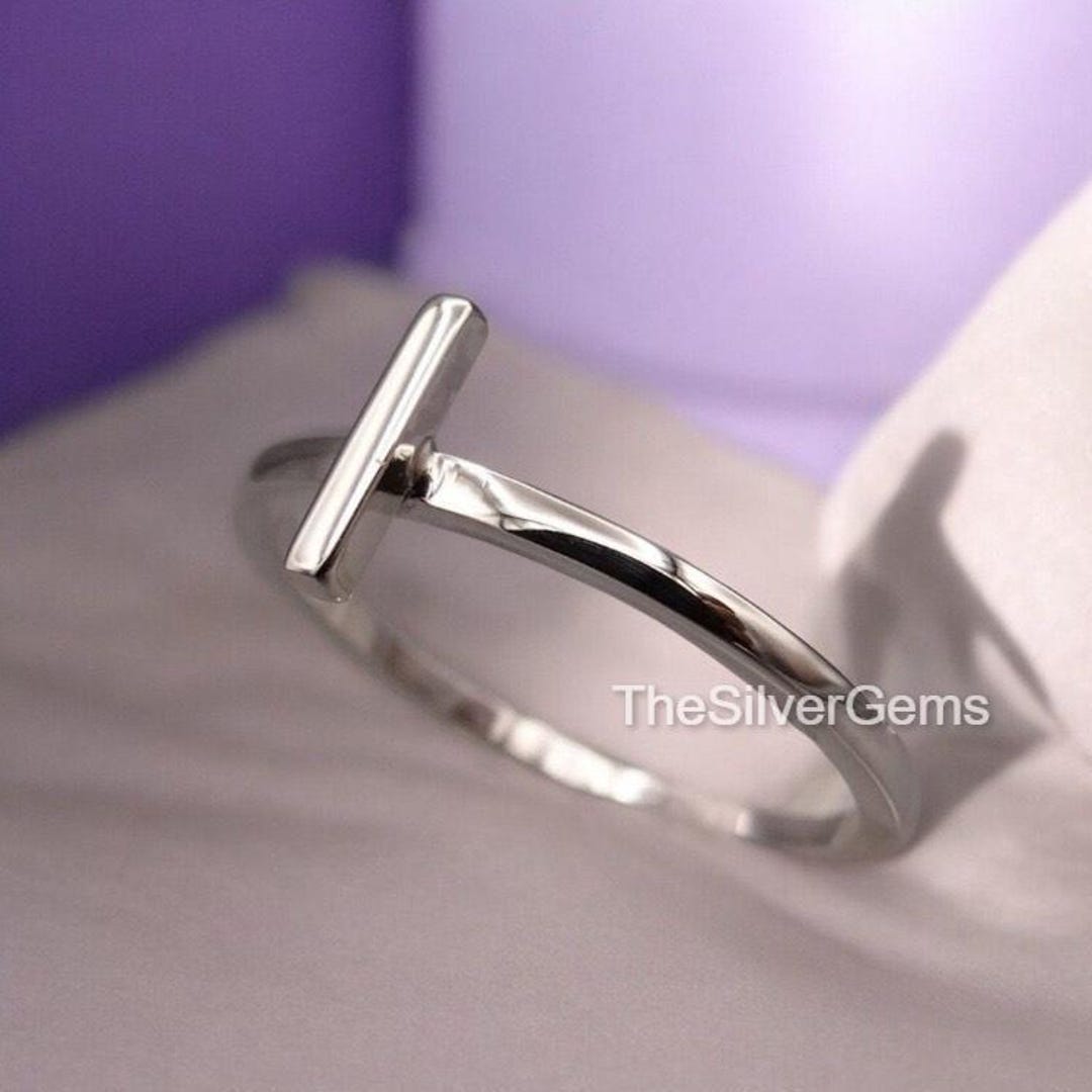 Sterling Silver Cross Ring, Purity Ring for Women Christian, Dainty ...