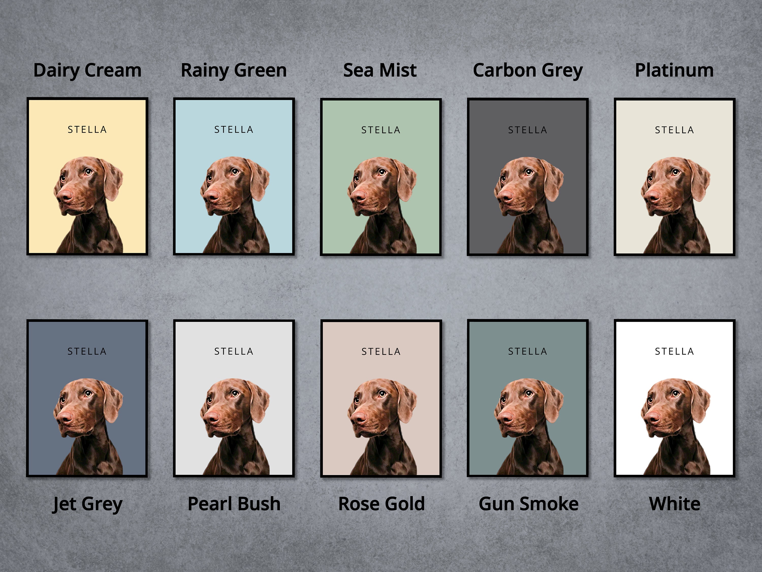 Custom Pet Portraits Using Pet Photo Personalized Digital Dog Portraits Cat Portraits Custom Dog ...