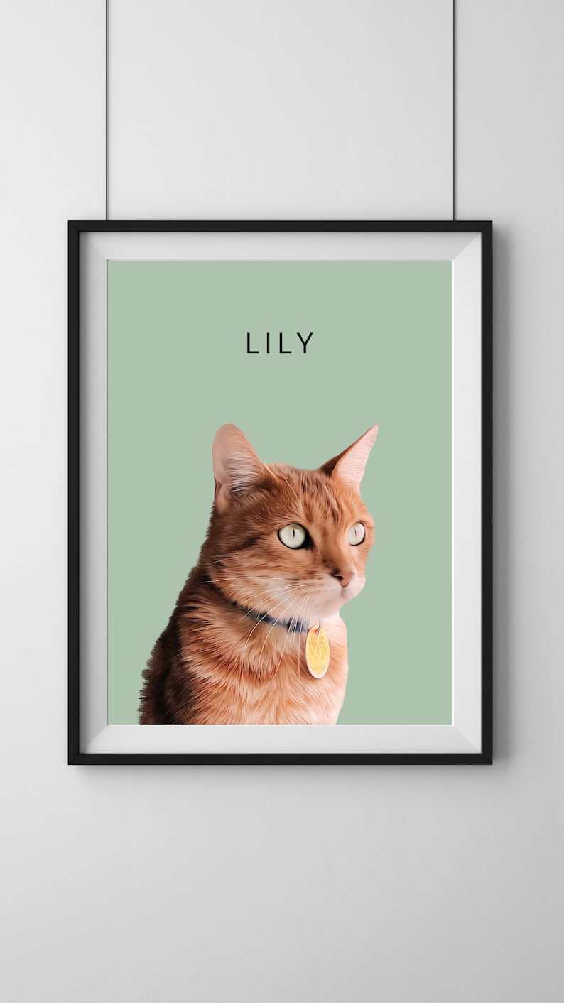 Custom Pet Portraits Using Pet Photo Personalized Digital Dog Portraits ...