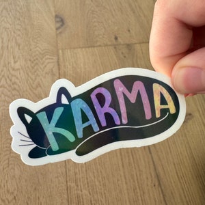 Karma is a Cat Sticker, Taylor Sticker, Swift Sticker, Swiftie Sticker ...