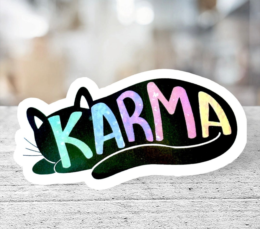 Karma is a Cat Sticker, Taylor Sticker, Swift Sticker, Swiftie Sticker ...