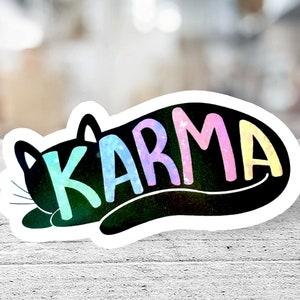 Karma is a Cat Sticker, Taylor Sticker, Swift Sticker, Swiftie Sticker ...