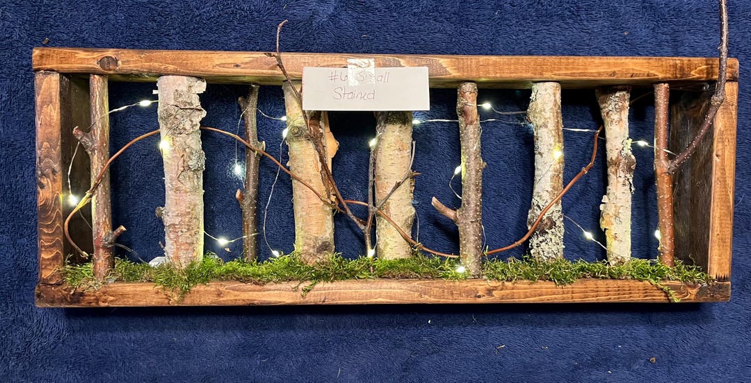 Lighted "mini Birch Tree Forest" Wall Hanging- Large - Etsy