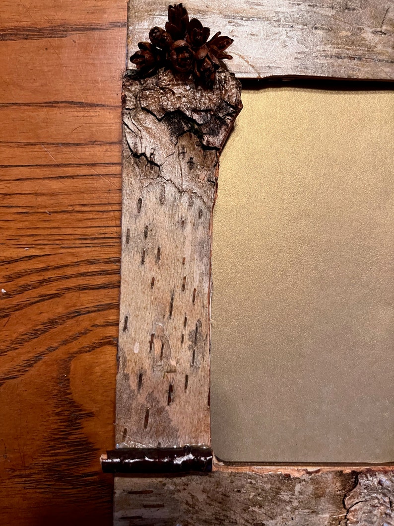 4.75x6.75 Birch Bark Picture Frame Fits 3x5 Photo 10 - Etsy