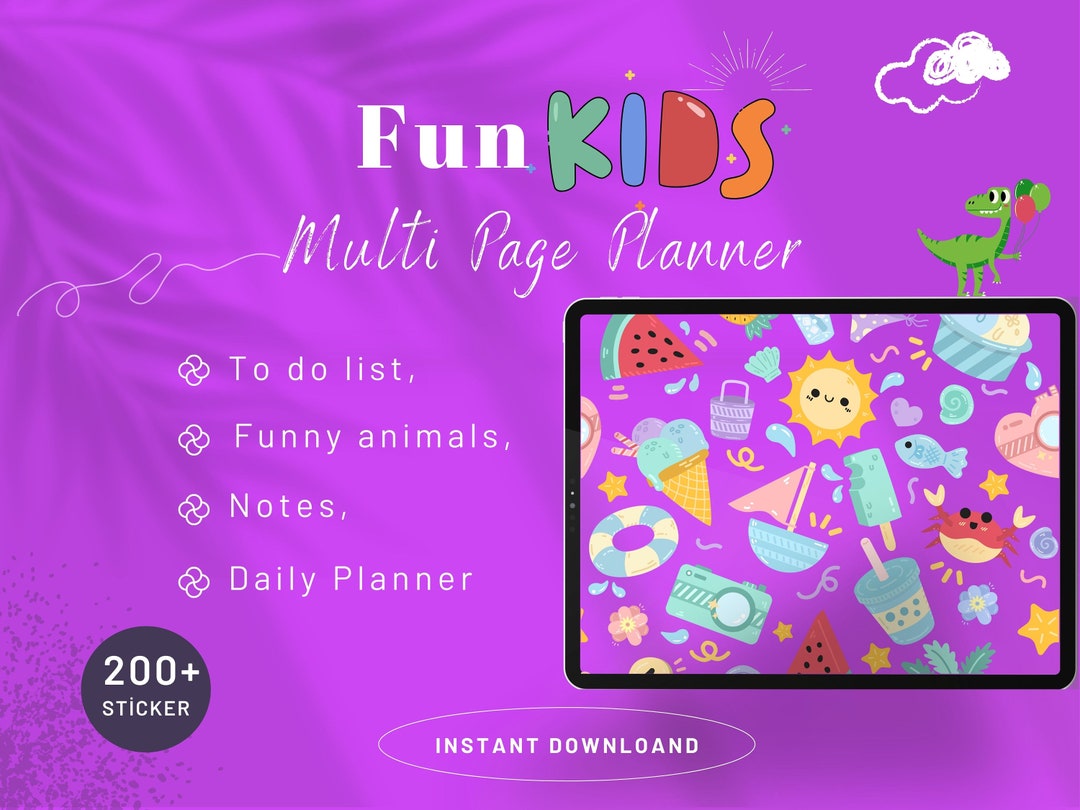 Printable Weekly Planner for Kids L Children's Planner L - Etsy