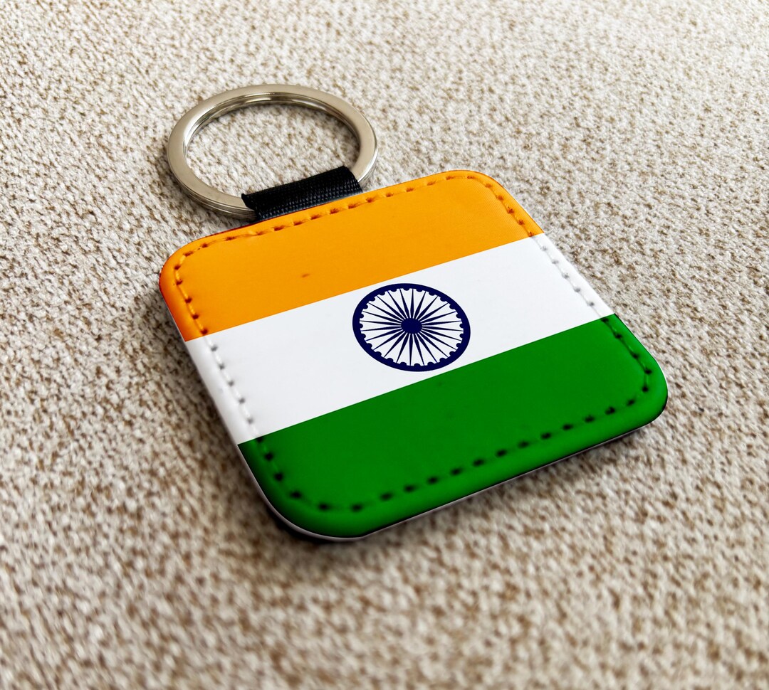 Personalized India Flag Keyring - Etsy