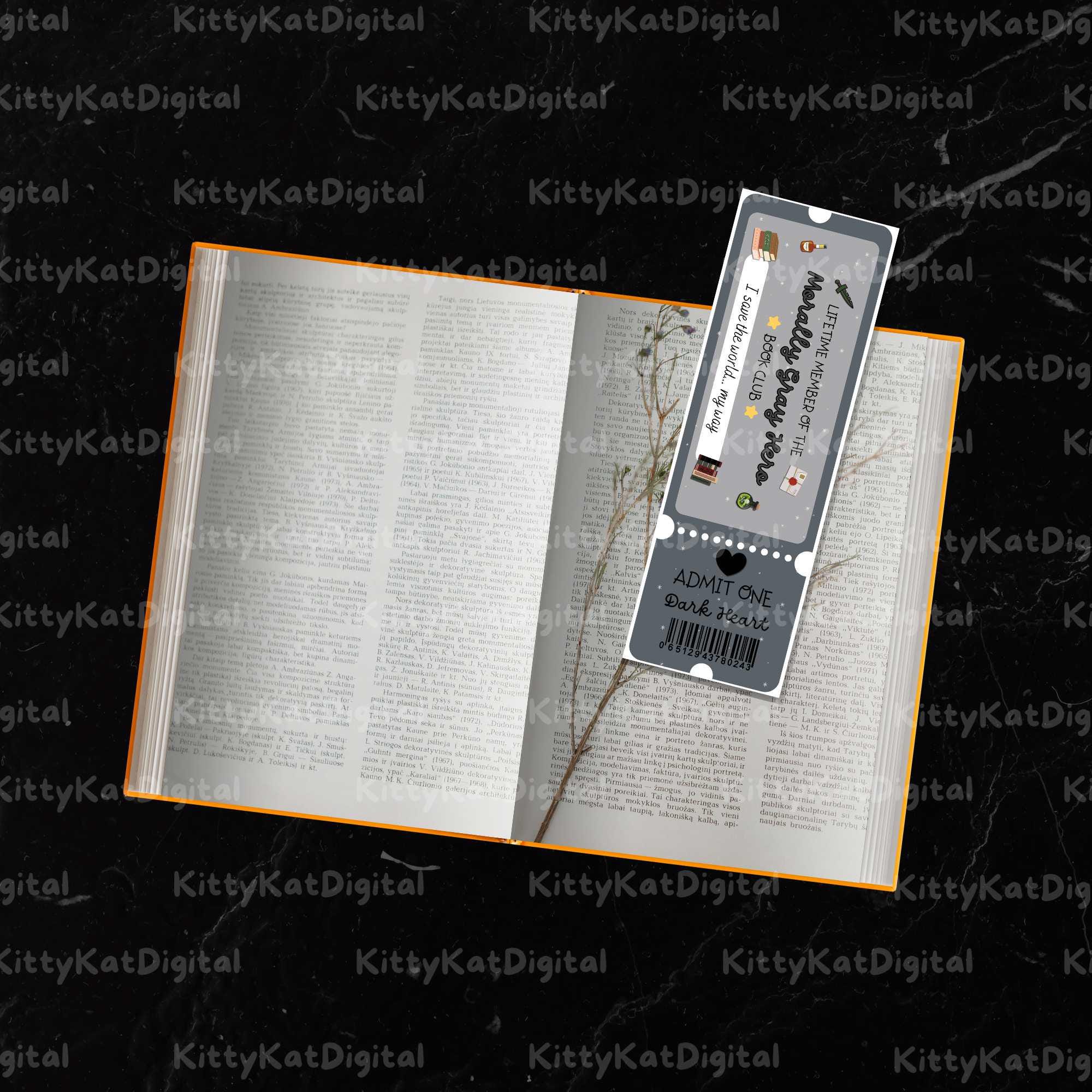 Vintage Book Club Ticket Bookmarks: Set of 10 (PDF & PNG) - Etsy