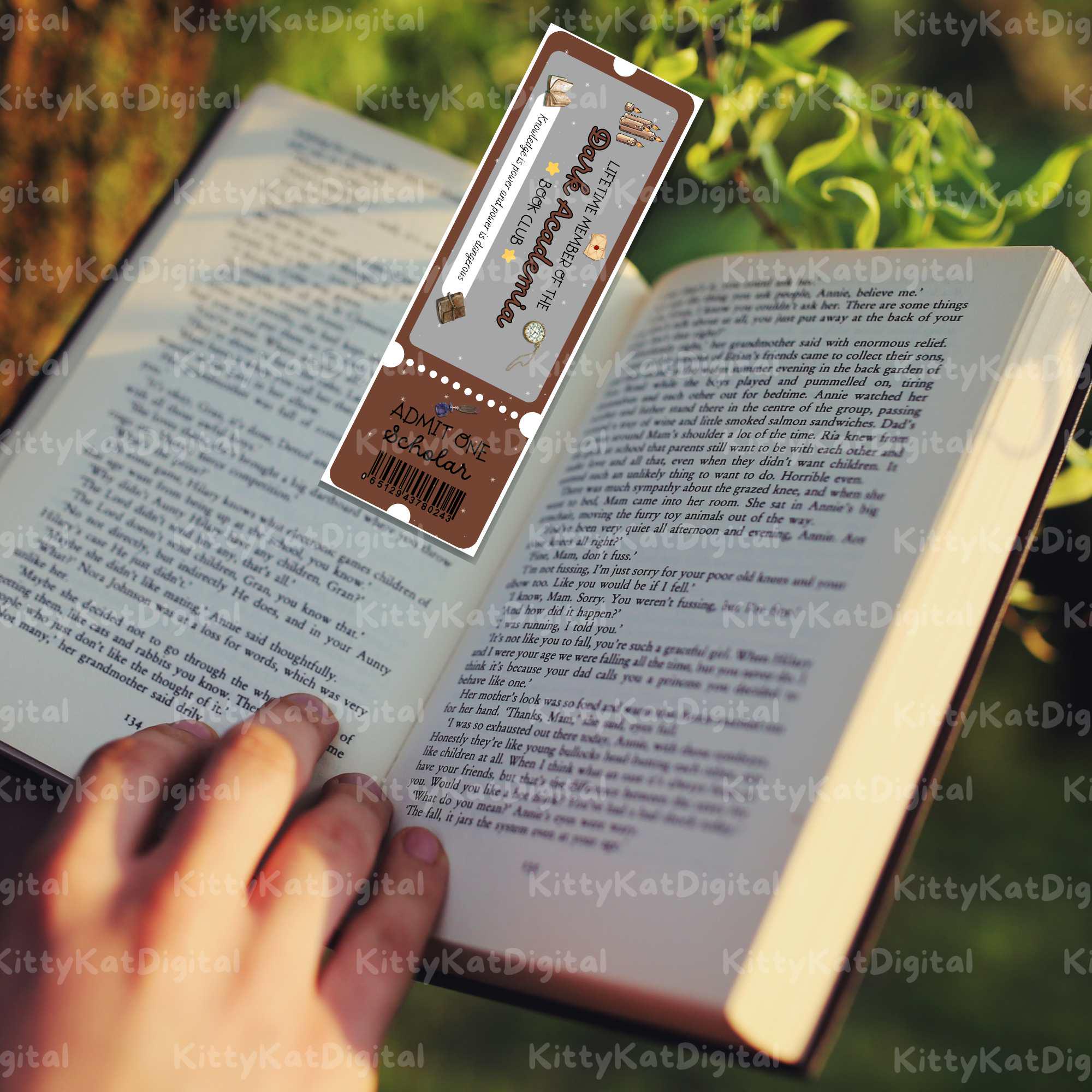 Vintage Book Club Ticket Bookmarks: Set of 10 (PDF & PNG) - Etsy