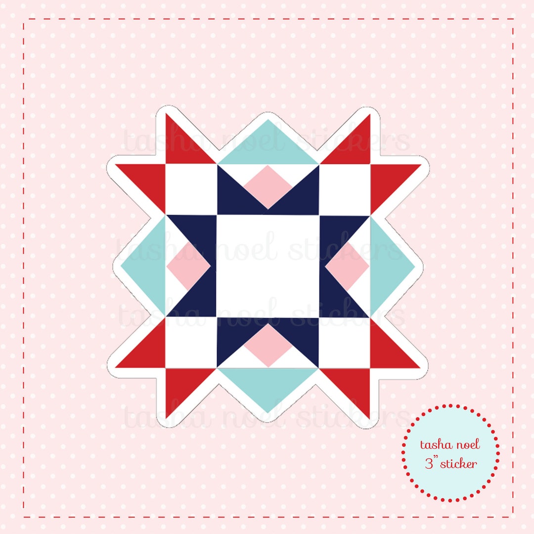 Quilt Block Sticker, Quilting Planner Vinyl Sticker, Sewing Machine ...