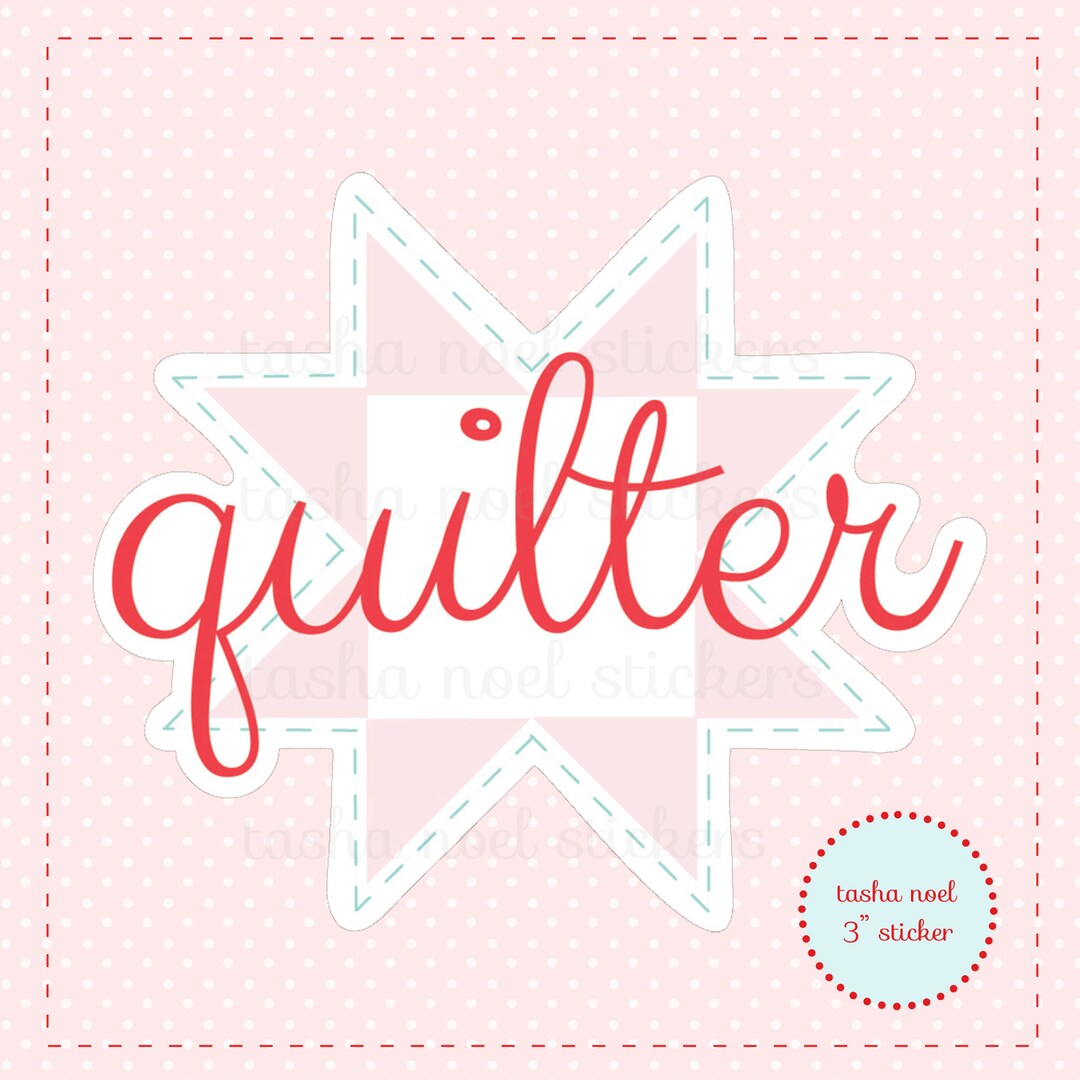 Quilt Star Sticker, Quilting Sewing Machine Vinyl Sticker, Patchwork ...