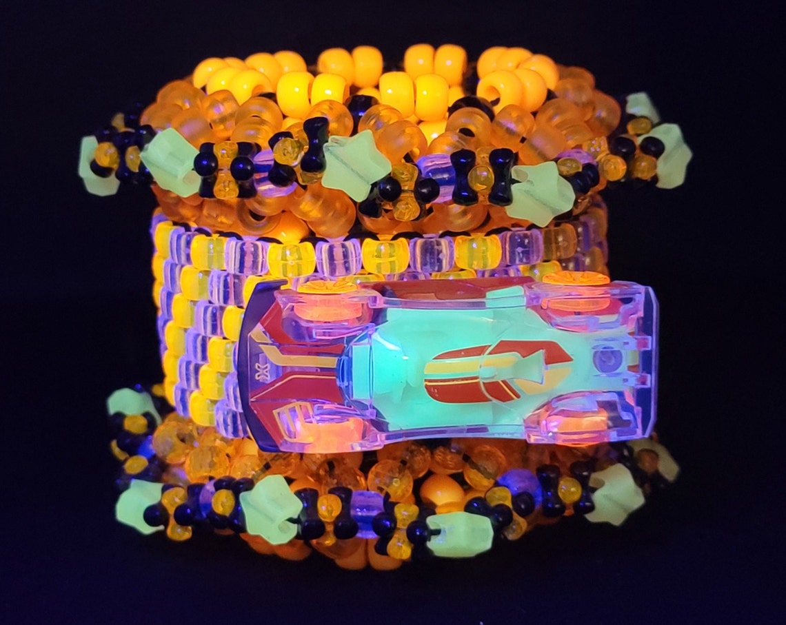 Rotating Kandi Cuff With Hot Wheel - Etsy
