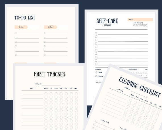 Printable, Editable, Hyperlinked, Undated Planner/organization Bundle ...