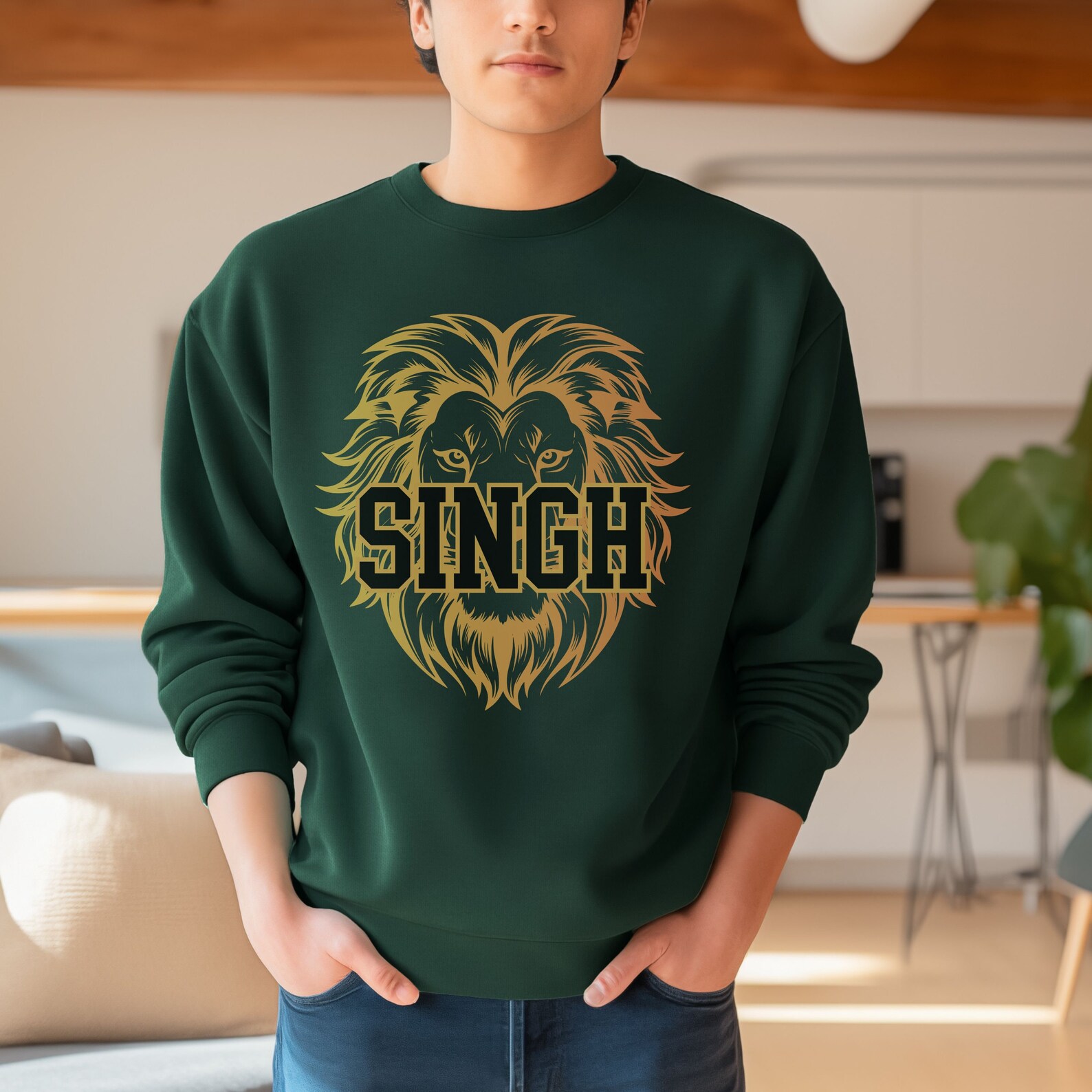 Singh Sweatshirt, Punjabi Shirt, Sikh Shirt, Lion Graphic Shirt, Singh ...