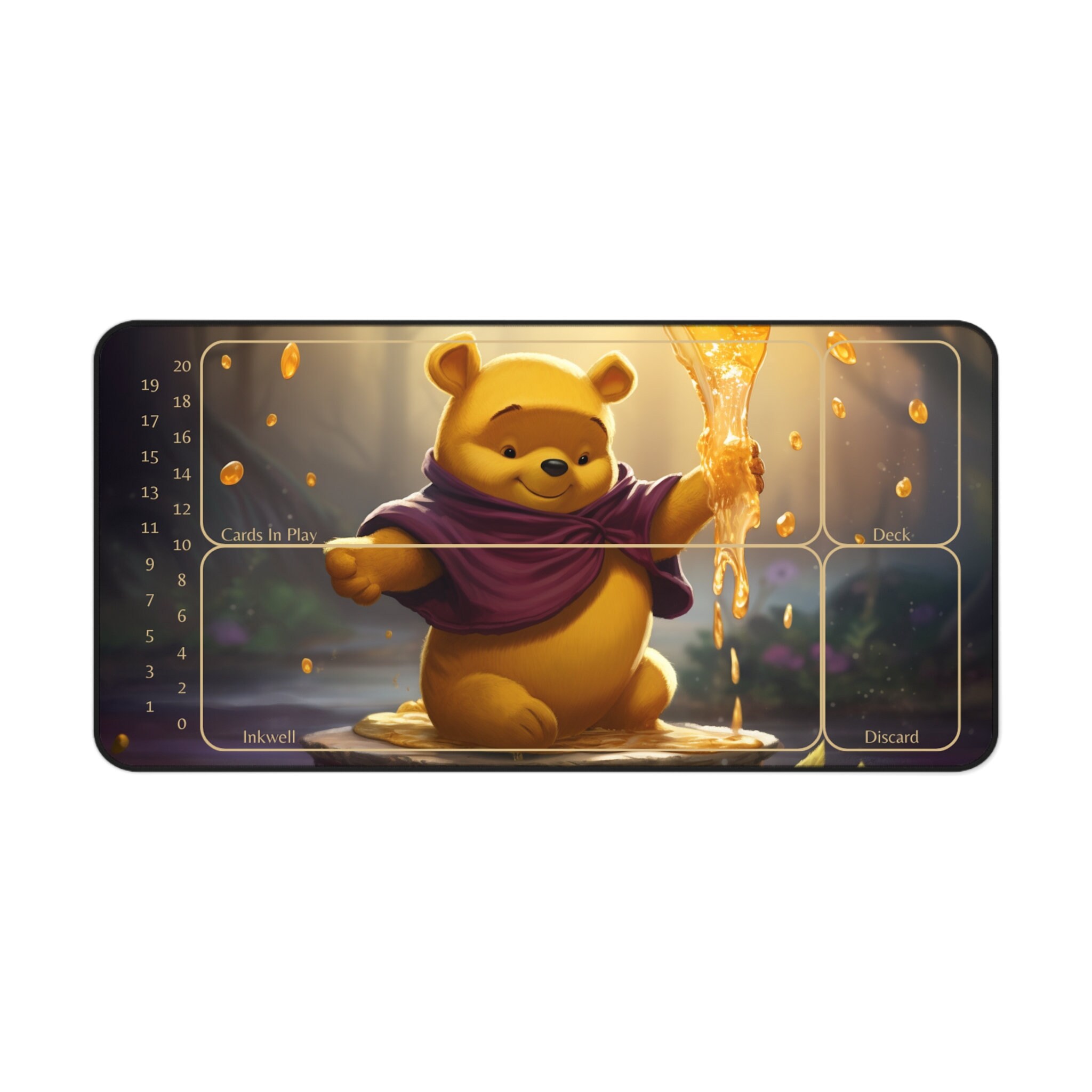 Lorcana Playmat With Zones Honey Wizard - Etsy