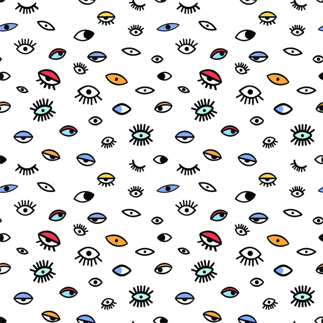 Seamless Eye Pattern Vector for Prints, Backgrounds, Art, Invitations ...