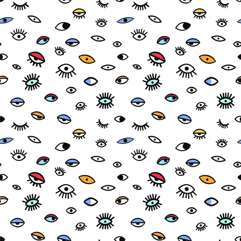 Seamless Eye Pattern Vector for Prints, Backgrounds, Art, Invitations ...
