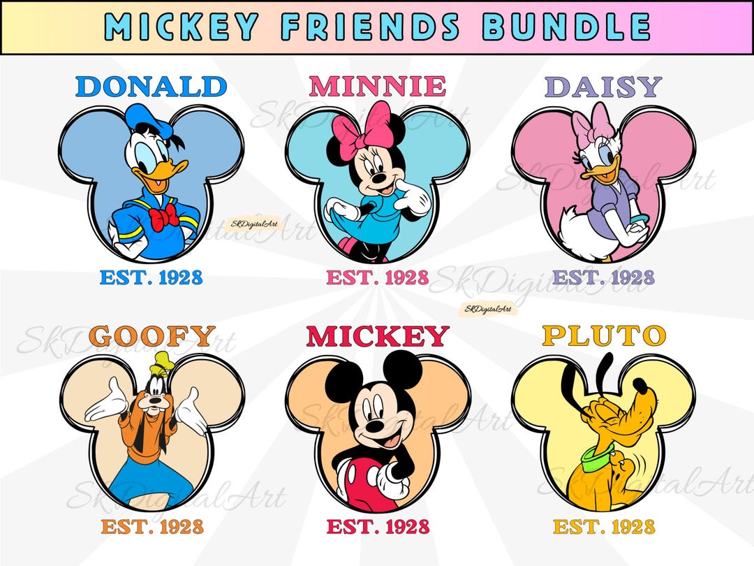 Mouse and Friends Png Bundle, Mouse Head Png, Mouse Est Co Clipart ...