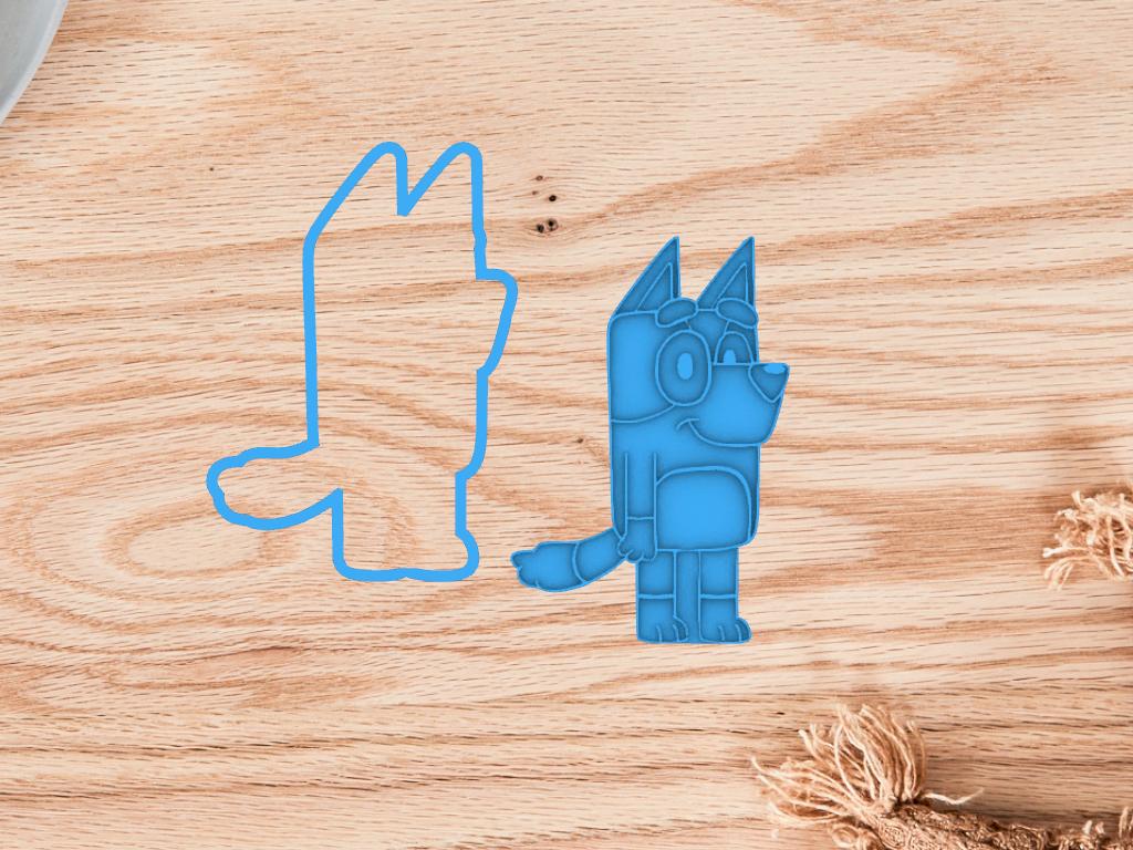 Bluey Cookie Cutter & Embosser Cutter Set Bluey Bingo Logo, Set of 3 ...