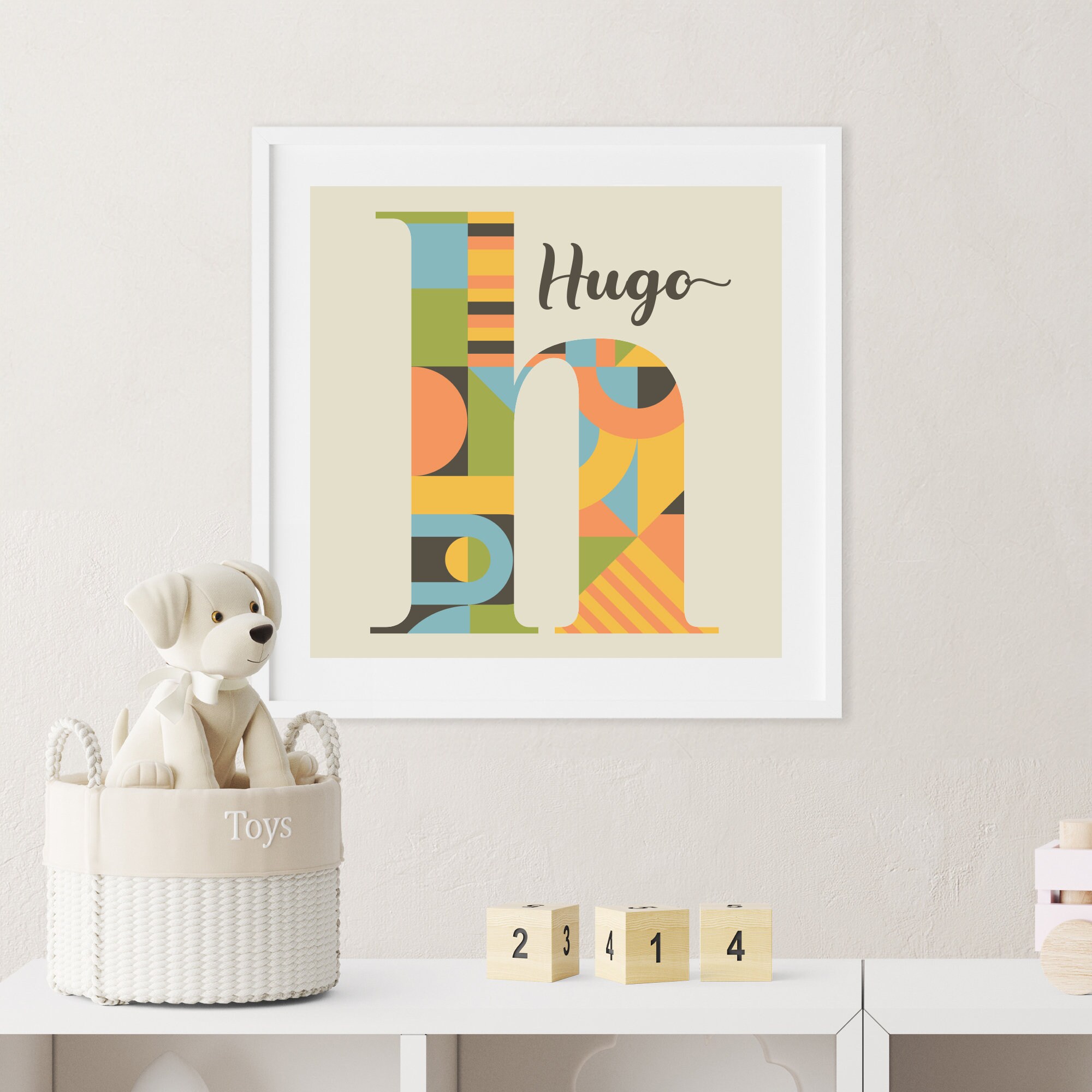 Letter H Wall Art Colourful Initials Print Printable Art - Etsy