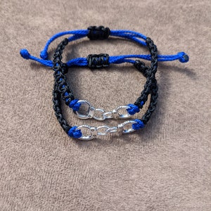 Microcord Thin Blue Line Bracelet - Etsy