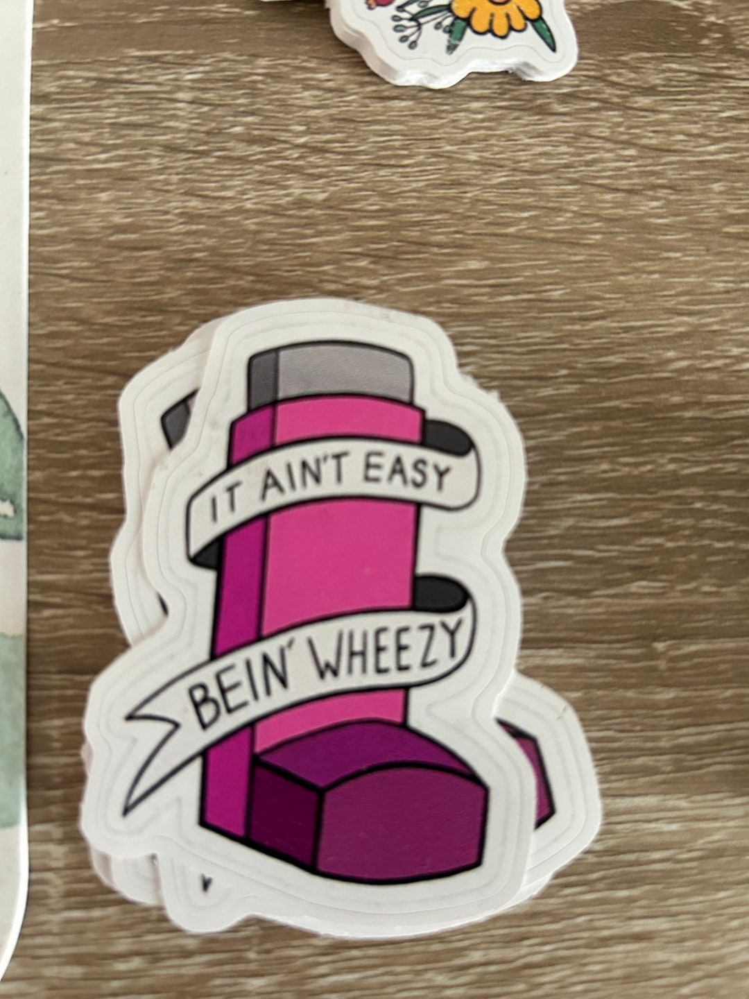 It Aint Easy Being Wheezy Inhaler Waterproof Sticker - Etsy