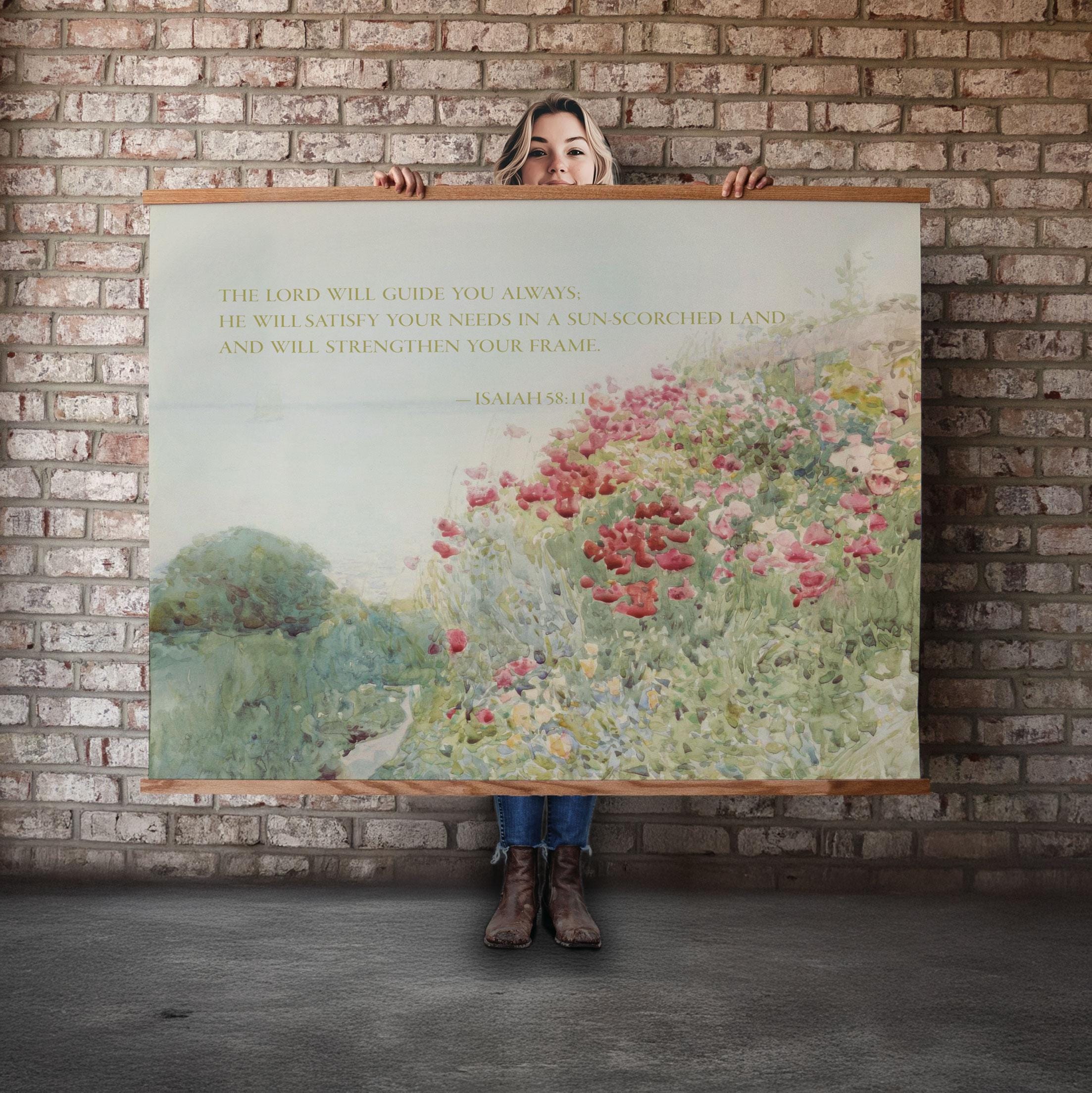 Christian Extra Large Wall Art, Bible Verse Tapestry, the Lord Will ...