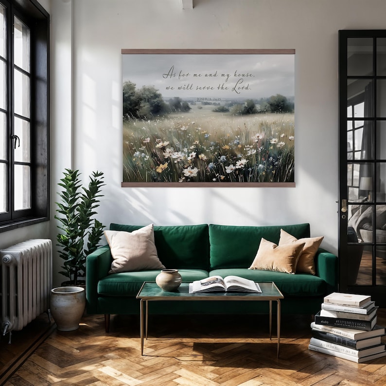 As for Me and My House Wall Art Christian Farmhouse Decor Joshua 24 15 ...
