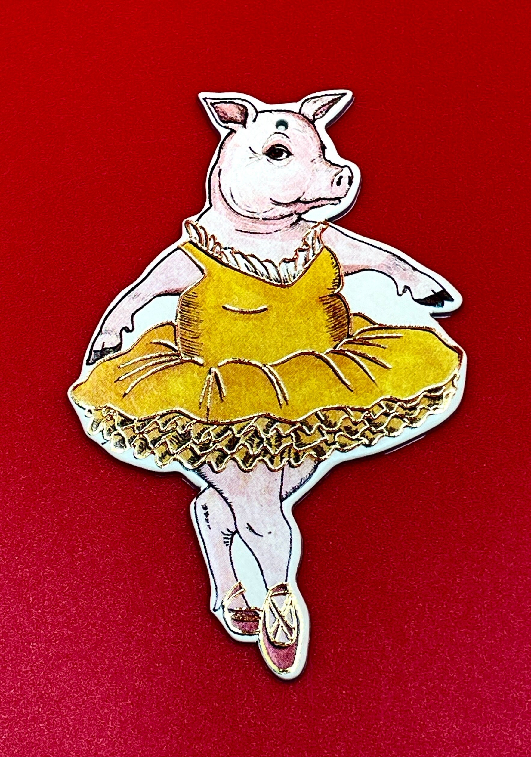 Vintage Shackman 1986 EMMA Pig Gold Stamped Die-cut Ornaments - Set of ...