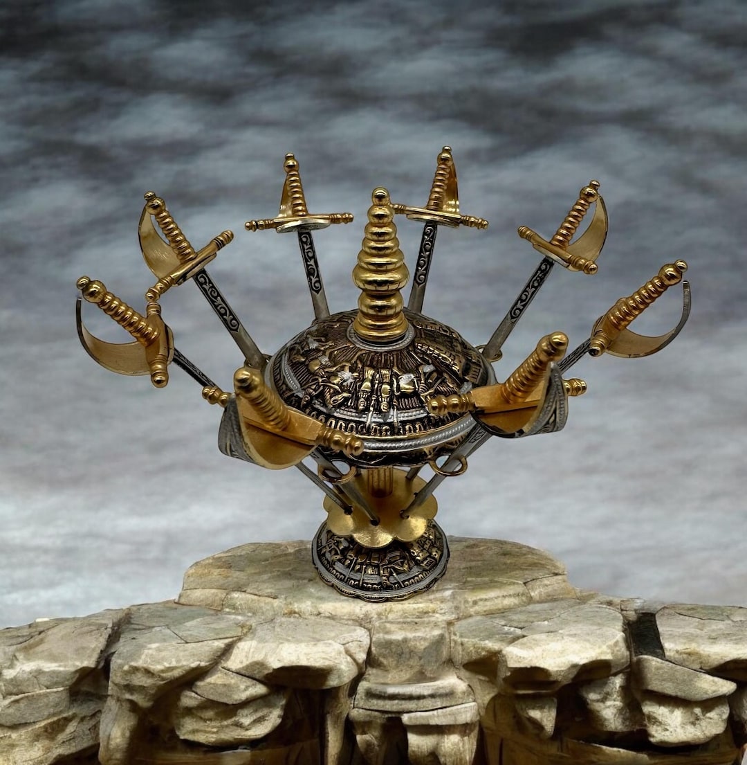 Vintage - Set of 8 Toledo Cocktail Swords Toothpick Skewers in Stand ...